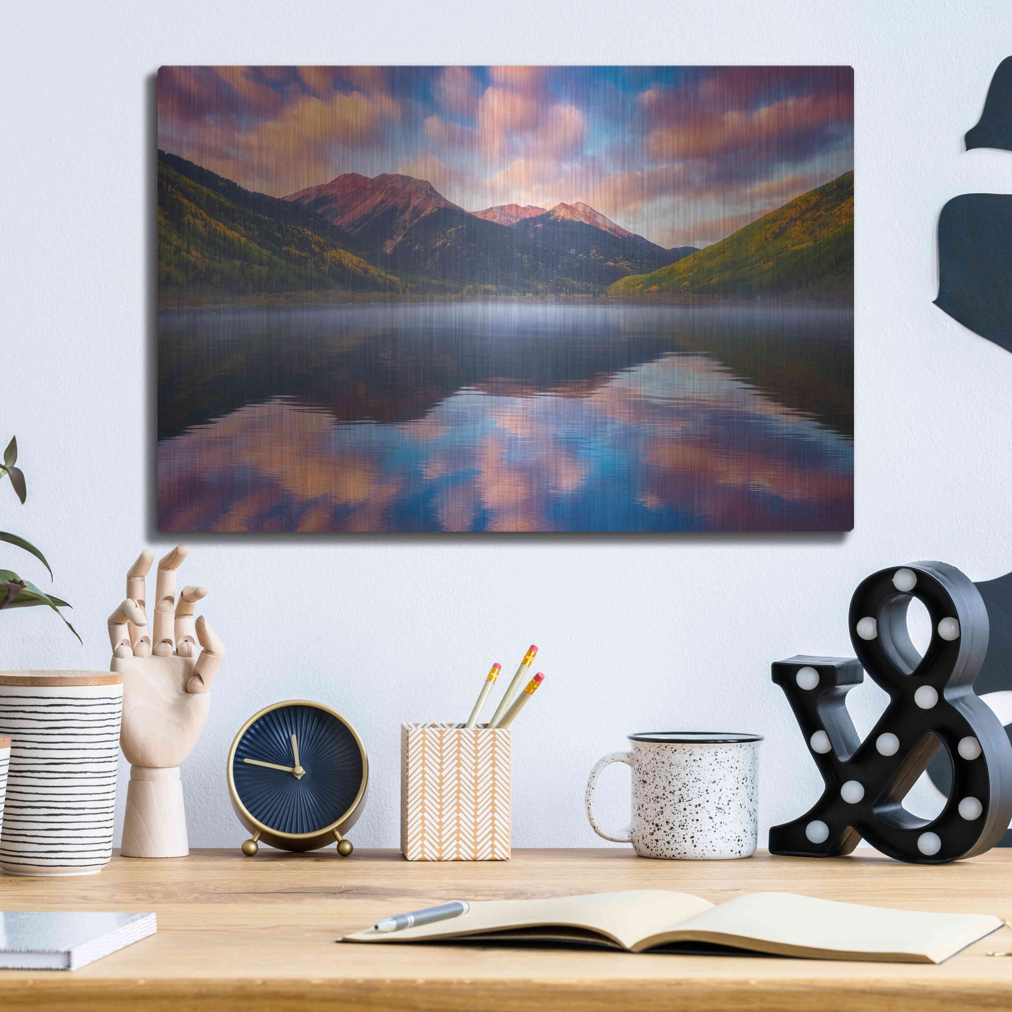 Millwood Pines Red Mountain Reflections by Darren White - Unframed Drawing Print | Wayfair